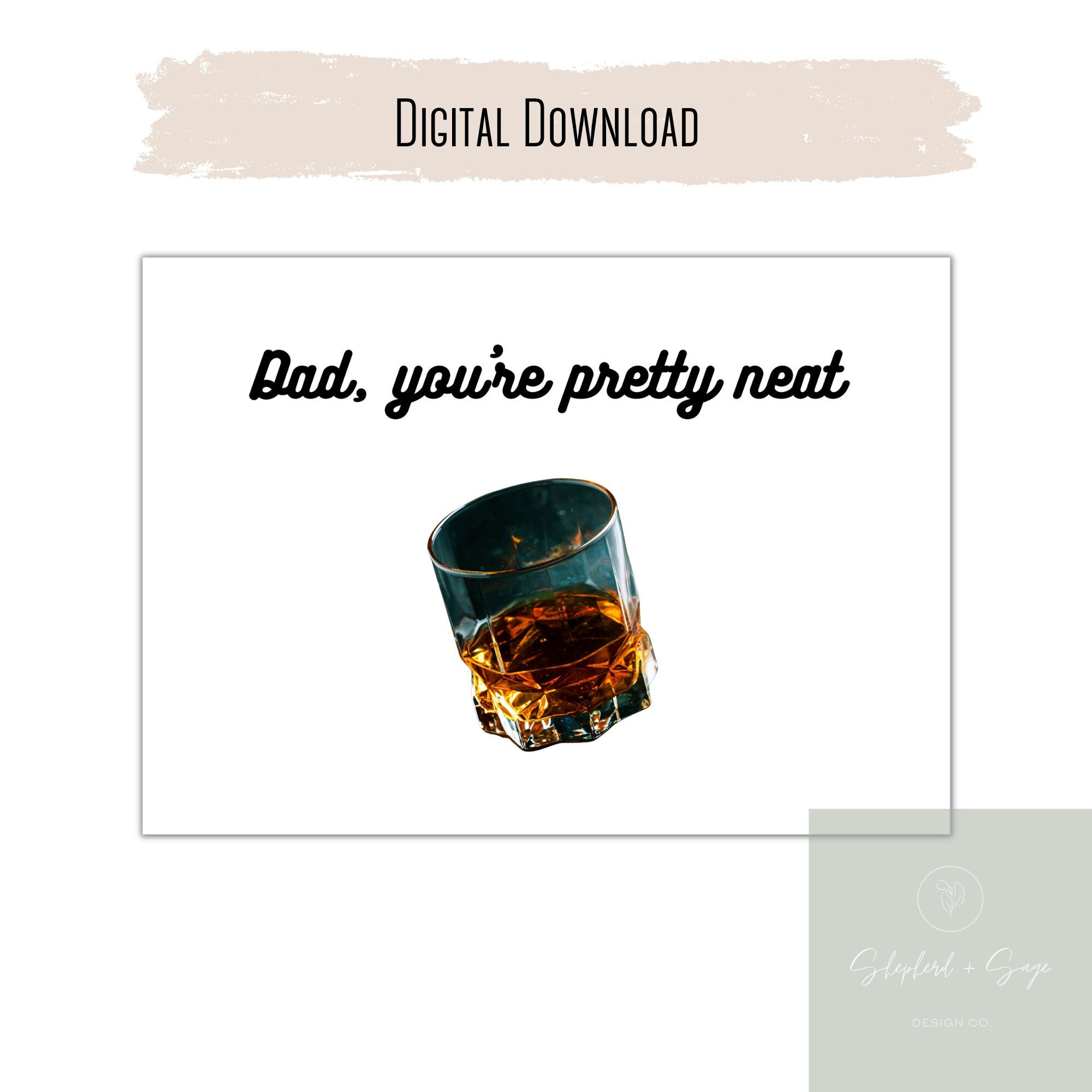 Father's Day Bourbon Card L You're Pretty Neat L Bourbon Card L Dad ...