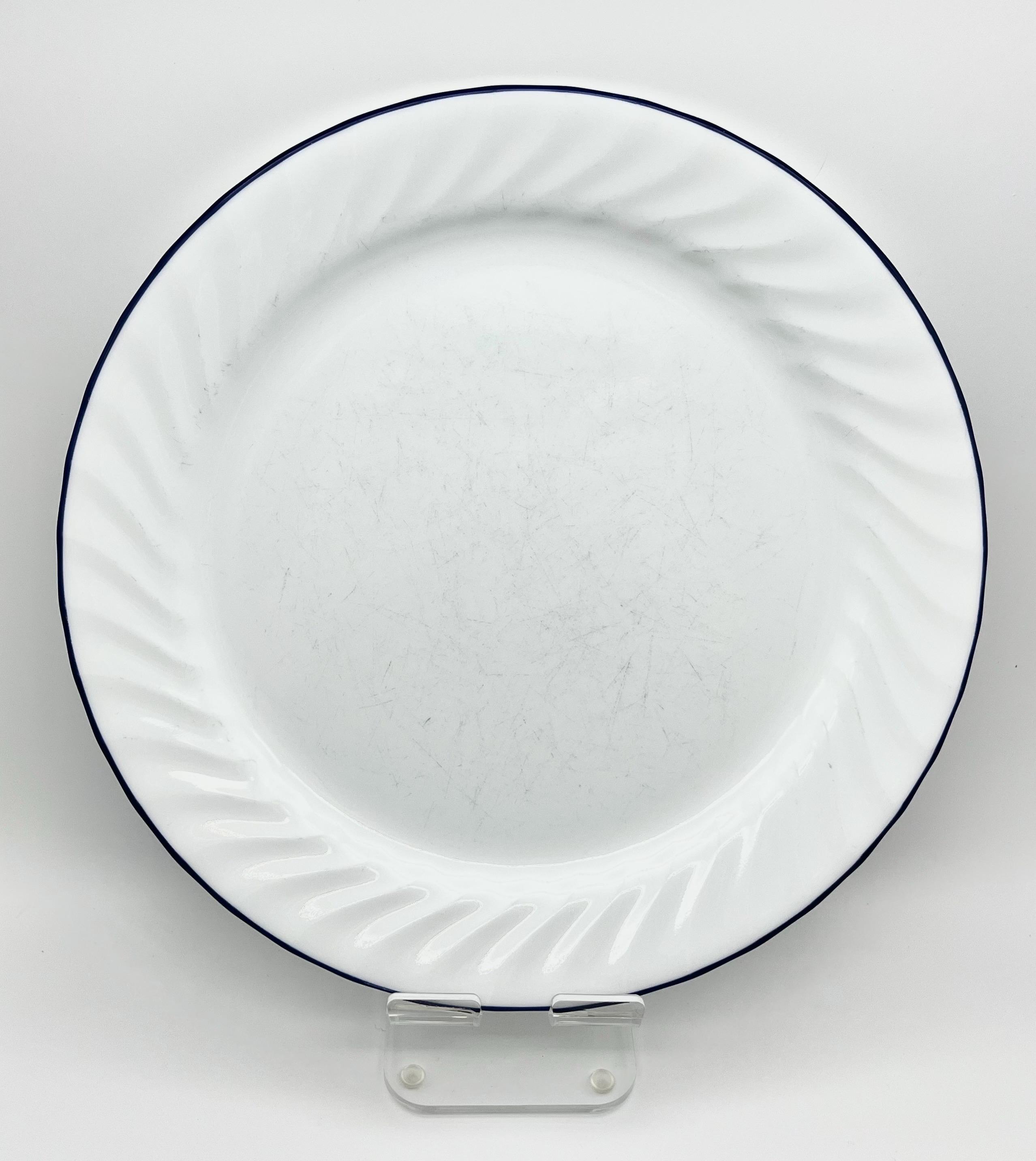 Corelle Enhancements Dinner Plates – Classic White Swirl Design ...