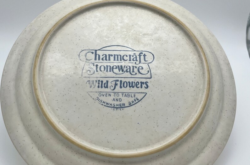 Charmcraft Stoneware Wild Flowers Japan Plate 8-inch Vintage 1970's & 1980's - Etsy