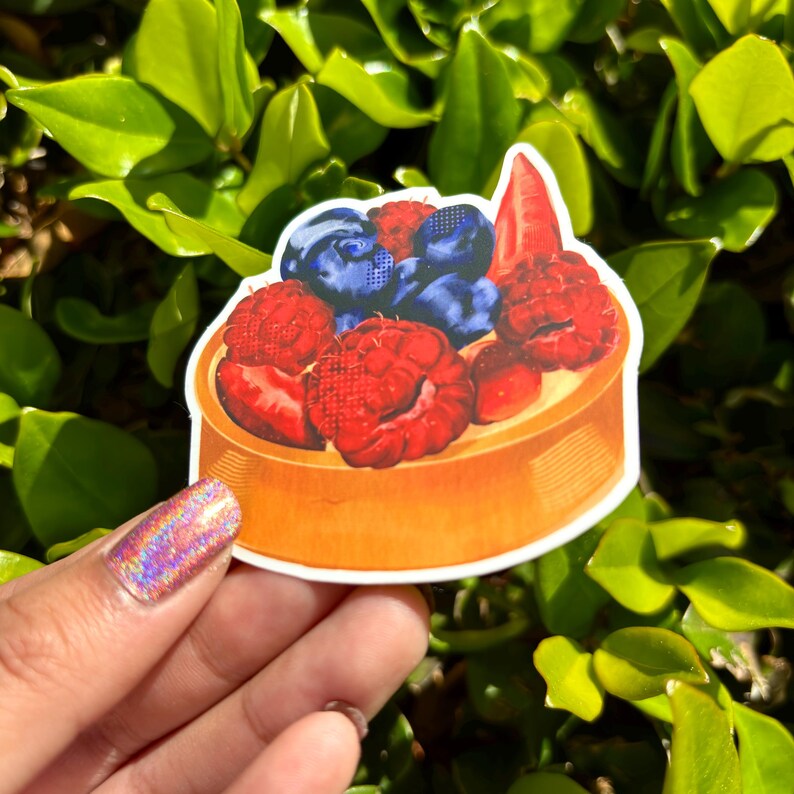 Fruit Tart Sticker | 2.5" X 2.5" Soft Matte Vinyl Sticker | Food ...