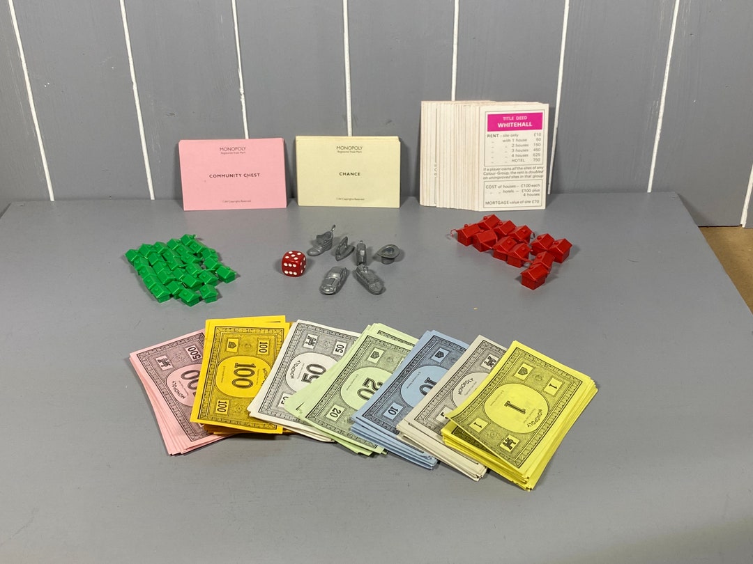 Incomplete Monopoly Board Game Pieces, Spares for Complete Set. - Etsy