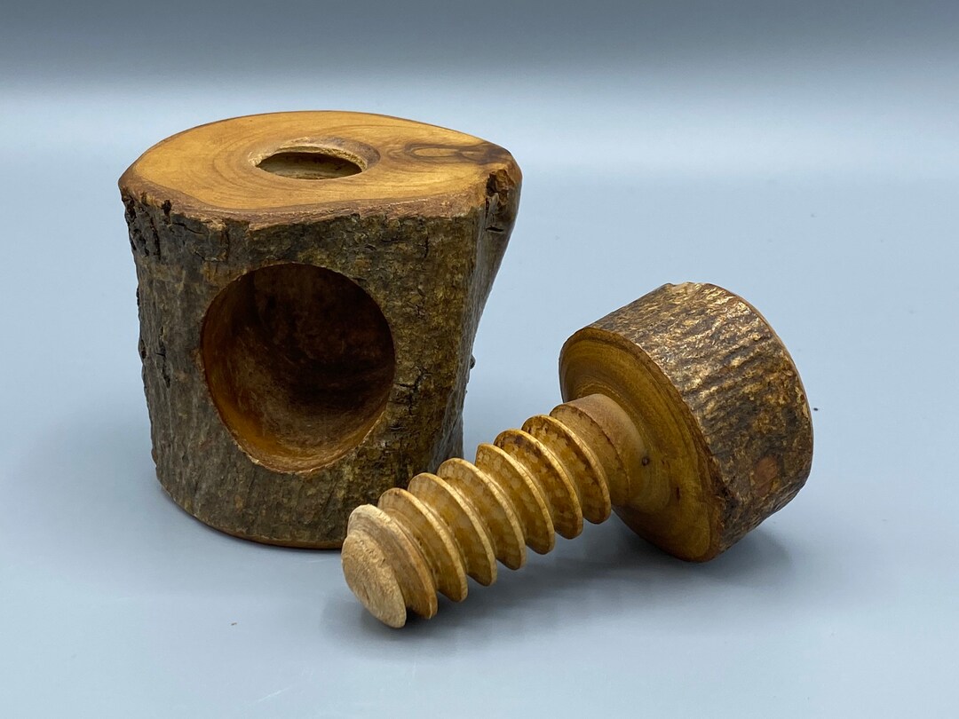 Vintage Olive Art, Wooden Carved Screw Nutcracker - Etsy