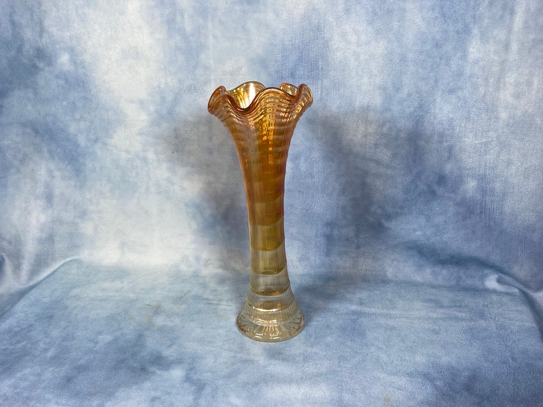 Single Vintage Two Tone Carnival Glass Vases. - Etsy