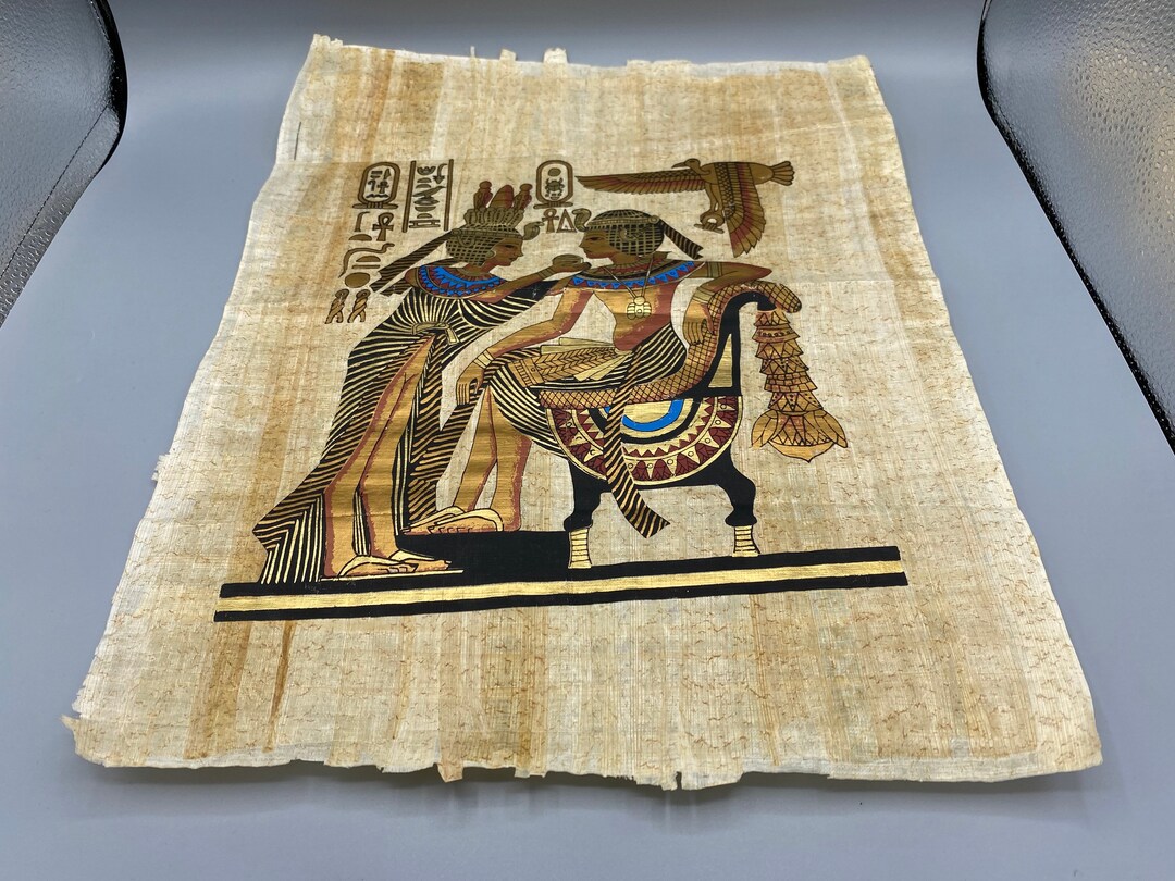 Vintage Hand Painted Egyptians Papyrus Painting. - Etsy