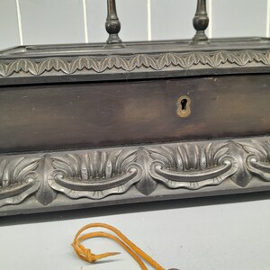 Antique Ebony Lockbox, Old Heavy Wooden Box, With Key - Etsy