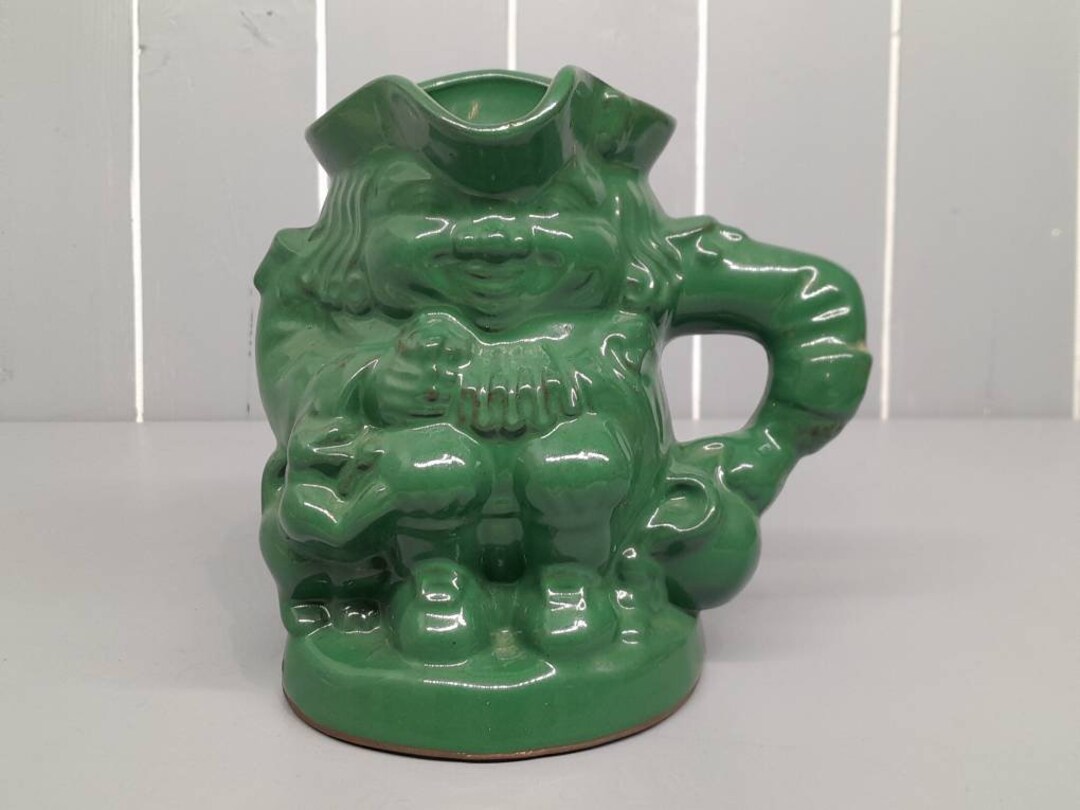 Vintage Solid Green Toby Jug Tankard 14.5cm - Etsy