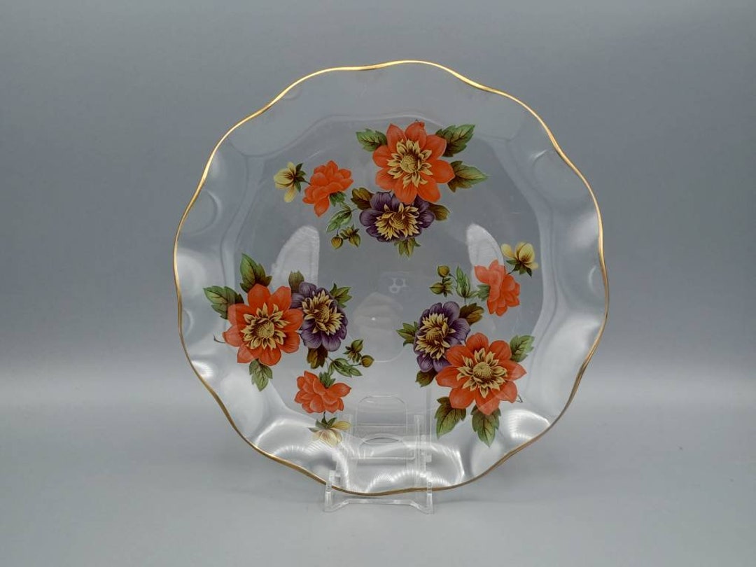 Vintage Chance Glass Cake Plate, 21cm - Coffee Table - Etsy