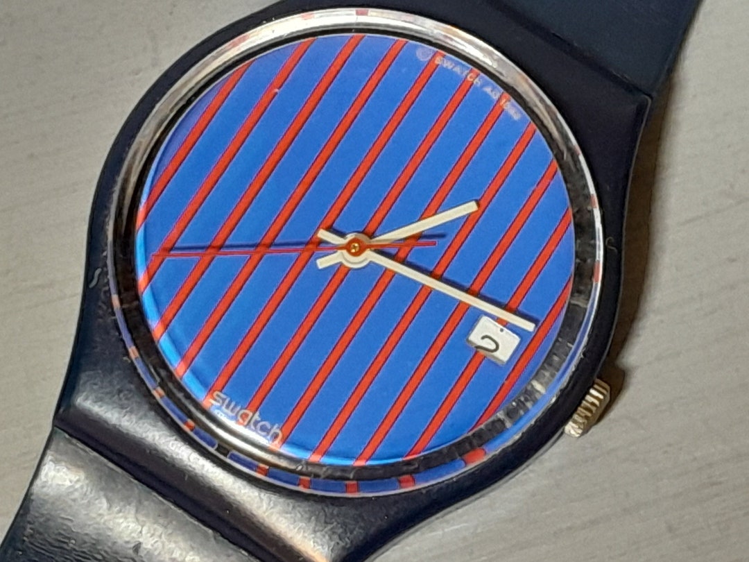 Vintage Swatch Watch Blue Note, 1980's Collectible Swatch Watch ...