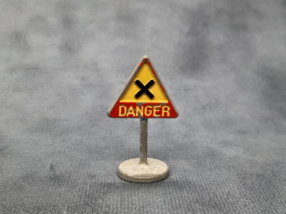 1950’s Dinky Metal Road Sign | Danger Sign | Road Signs | Vintage Dinky ...