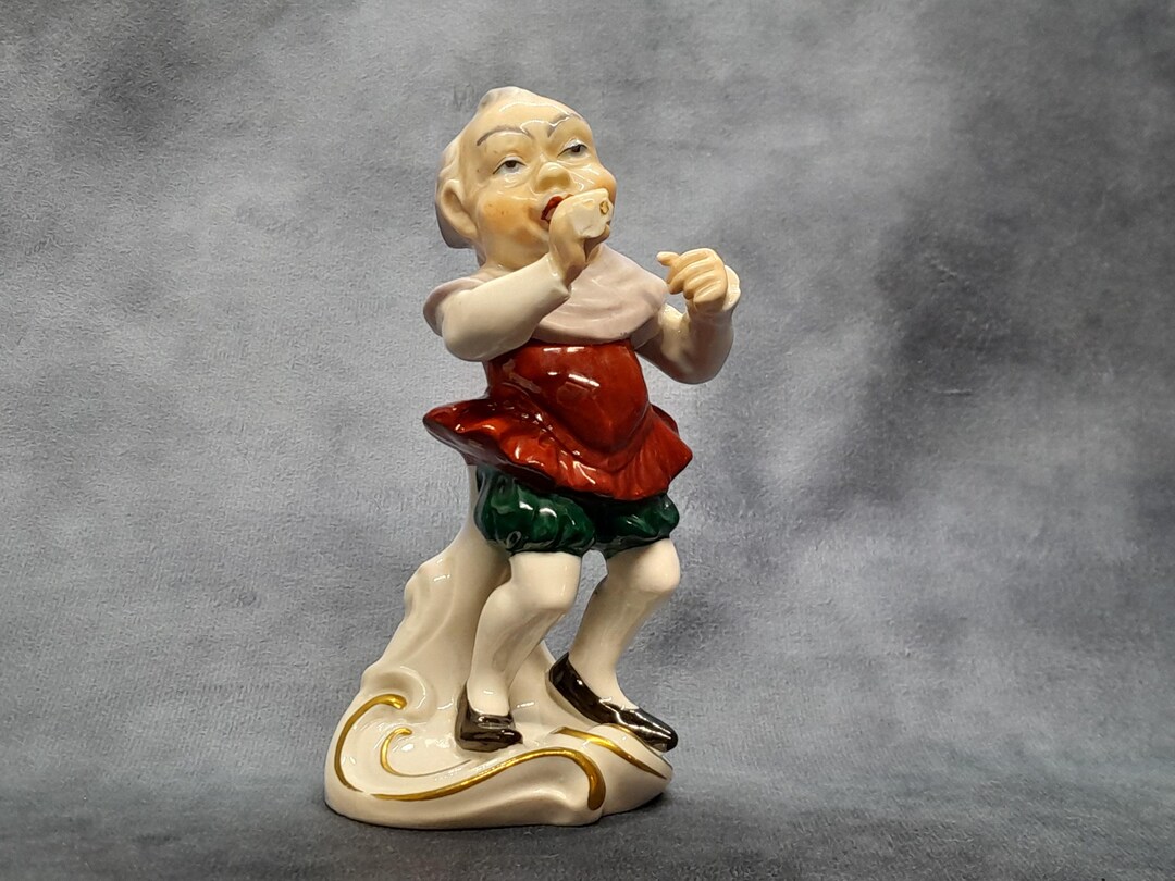 Antique Capodimonte Naples Porcelain Figurine of a Musician, Musical ...