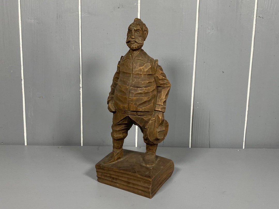 Hand Carved Wooden Figure 20.8cm - Etsy