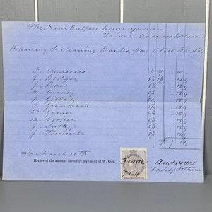 7 Mid 19th Century, Company Wages Slips, Labour Receipts. - Etsy