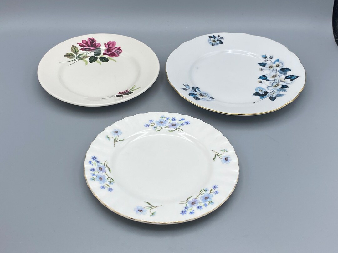 Mismatched Fine Bone China Plates Floral Patterned Plates. - Etsy
