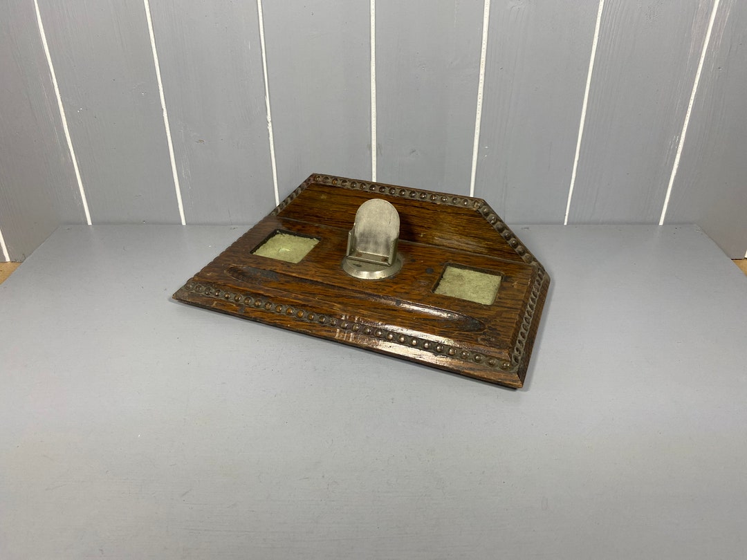 Beautiful Antique Wooden Ink Well Base - 25.5cm - Etsy