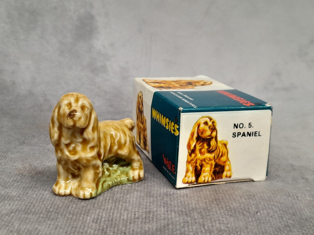 Wade Whimsie Spaniel in Original Box, Vintage Porcelain Miniature. - Etsy