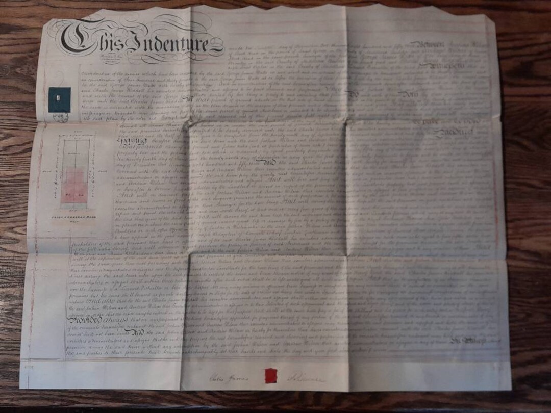 Victorian Indenture, Antique Beautifully Hand Written Contract on ...