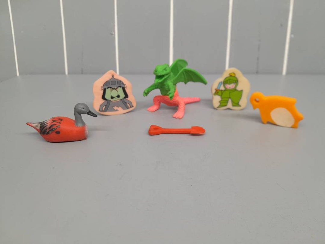Collection of 6 Vintage Retro Novelty Erasers / Rubbers 80's 90's - Etsy