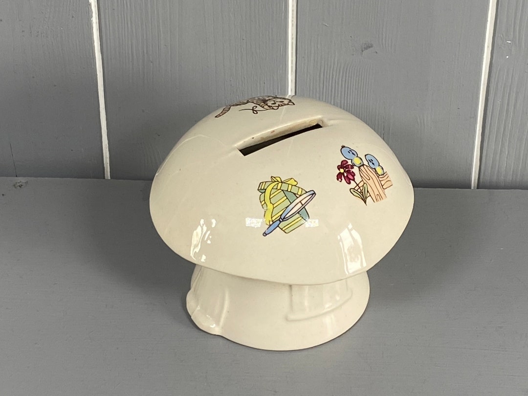 Vintage Kids Mushroom Money Box/ Piggy Bank. - Etsy