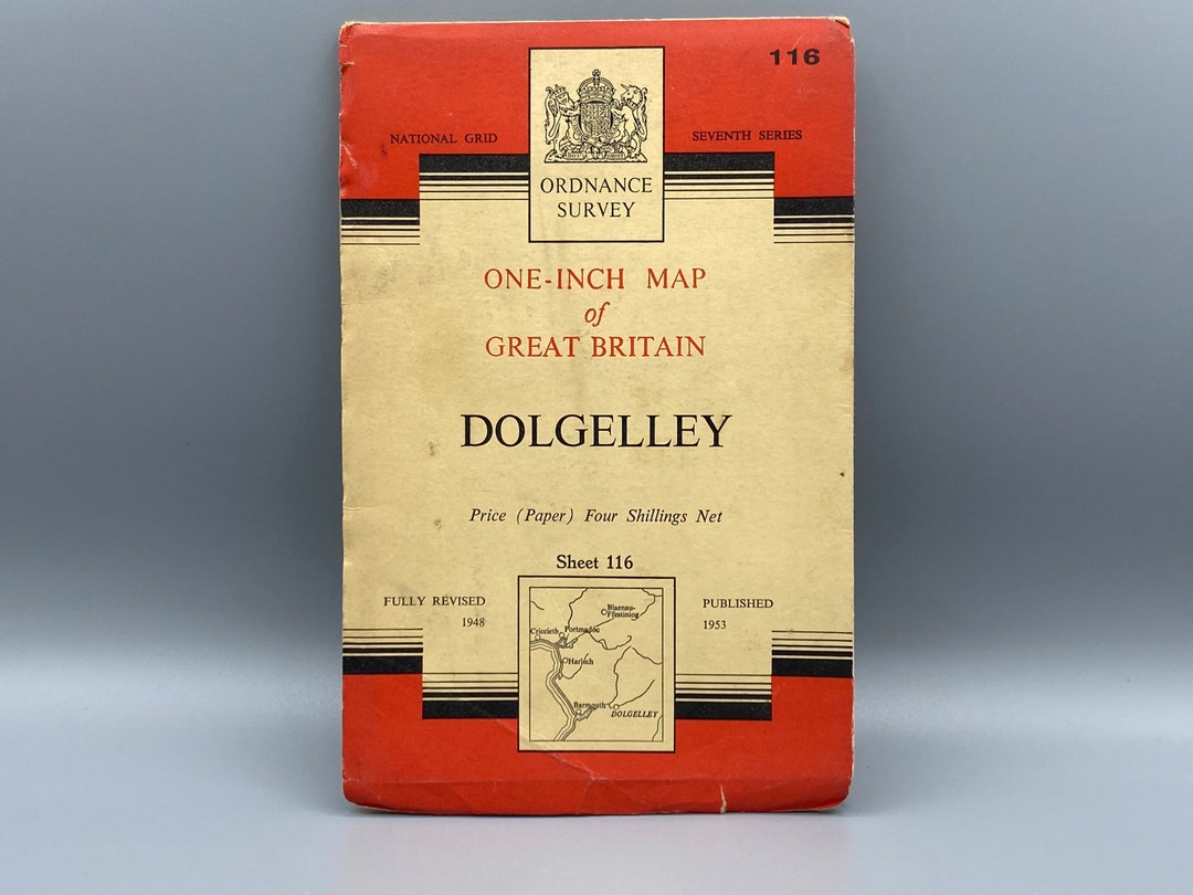 Ordnance Survey, One Inch Map of Great Britain, Dolgelley 1953 - Etsy UK