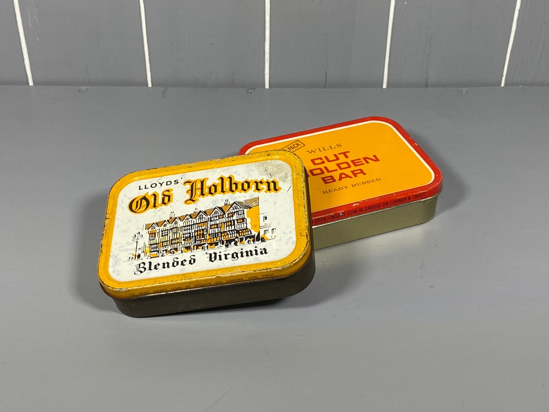 Pair of Vintage Tobacco Tins, Wills Cut Golden Bar, Lloyds Old Holborn ...