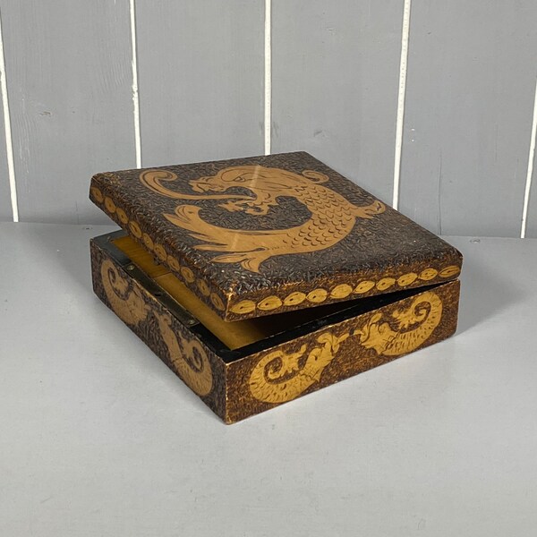 Wooden Carved Dragon Box - Etsy