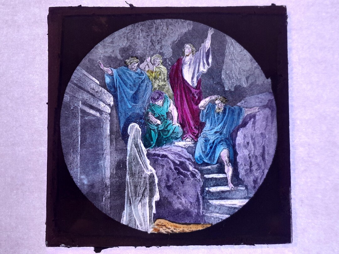 Antique Glass Magic Lantern Slide, Early 20th Century Colourful Slide ...