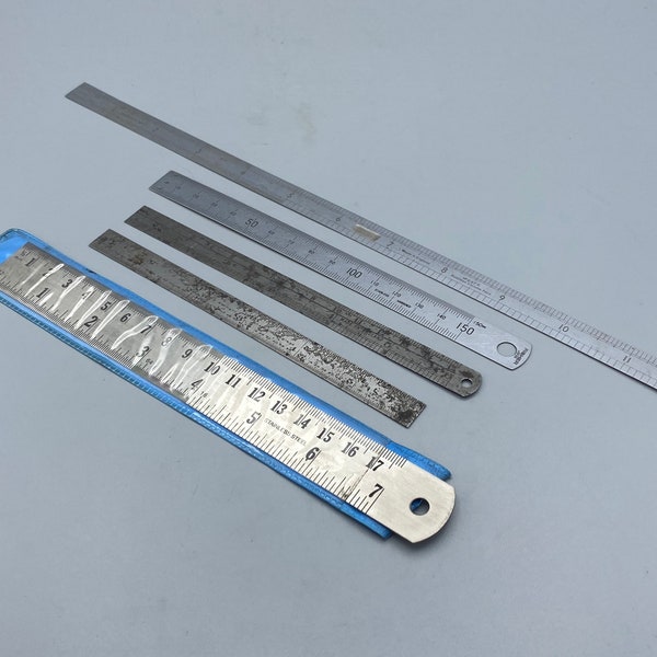 Vintage Metal Ruler - Etsy