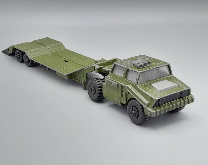 1970's Matchbox Military Tank Transporter Truck Diecast Metal Model ...