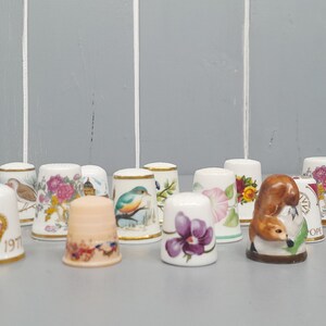 15 Ceramic Thimbles, Assorted Bundle, Assorted Themes - Vintage ...