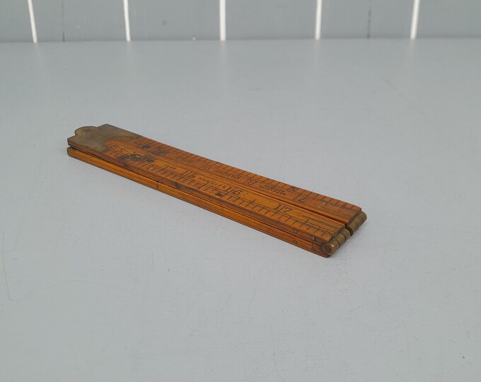 Rabone No8/2124 Folding 4 Piece Carpenters Measure Ruler, 2 Foot Ruler ...