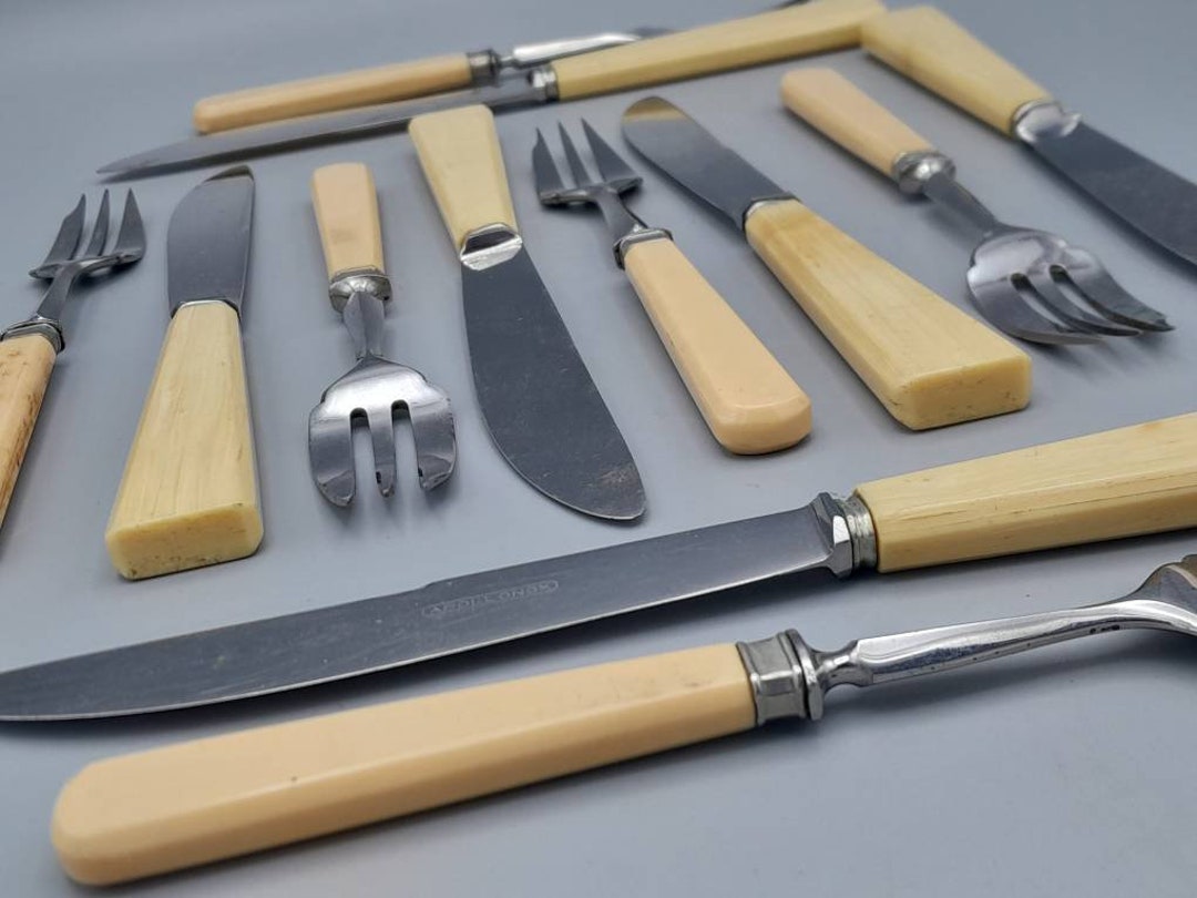 Set of 6 Vintage Knife and Fork Sets Apollonox Cutlery - Etsy