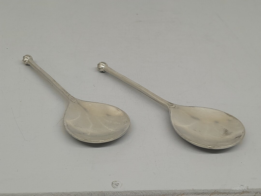 Antique Pewter Spoons, Pair of Spoons, Tablespoons - Etsy