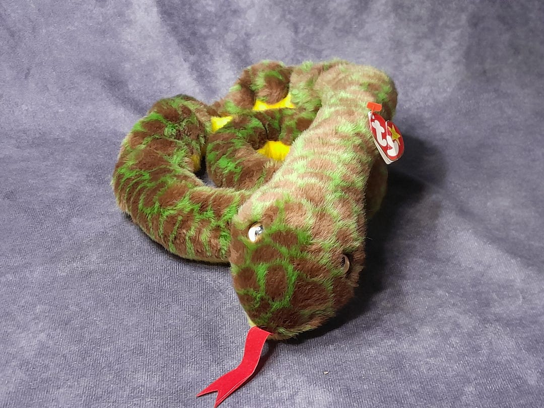 Vintage Ty Beanie Baby Teddy Bear, Slither 1995 Beanie Baby Toy With ...