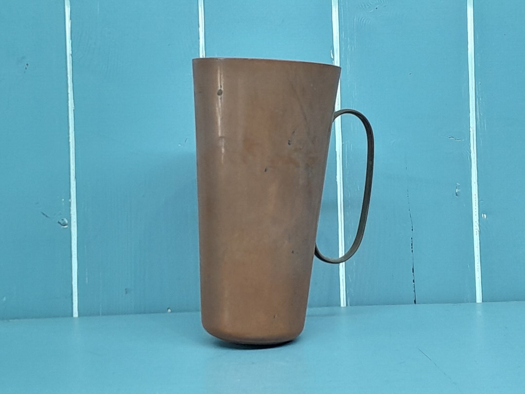 Handmade Vintage Copper Cup, Tall Handled Drinking Cup - 16cm - Etsy