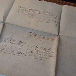 Victorian Indenture, Antique Beautifully Hand Written Contract on ...