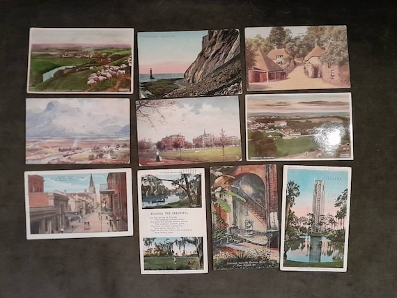 Selection of 10 Colour Location Postcards Vintage Postcards - Etsy