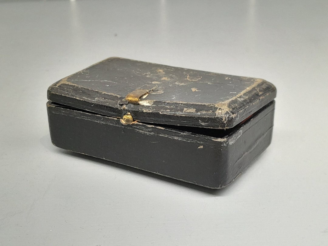 Antique Black Jewellery Box - Needs Attention, Mishappen and Worn ...