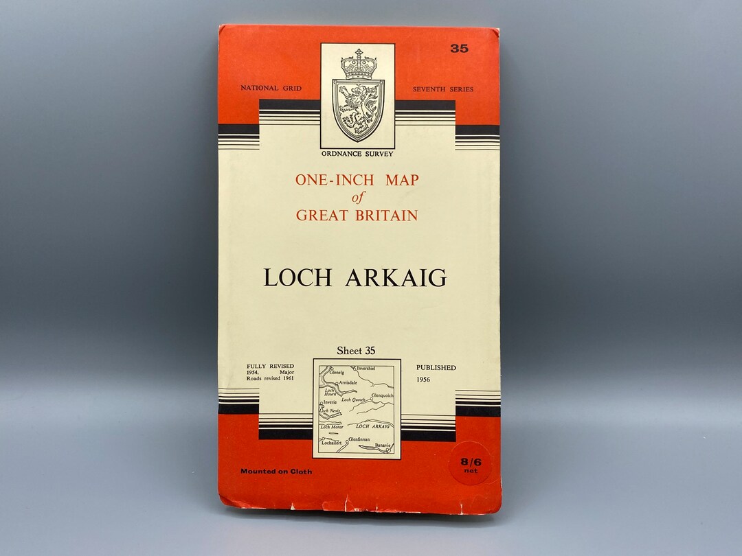 Ordnance Survey, One Inch Map of Great Britain, Loch Arkaig 1956 - Etsy