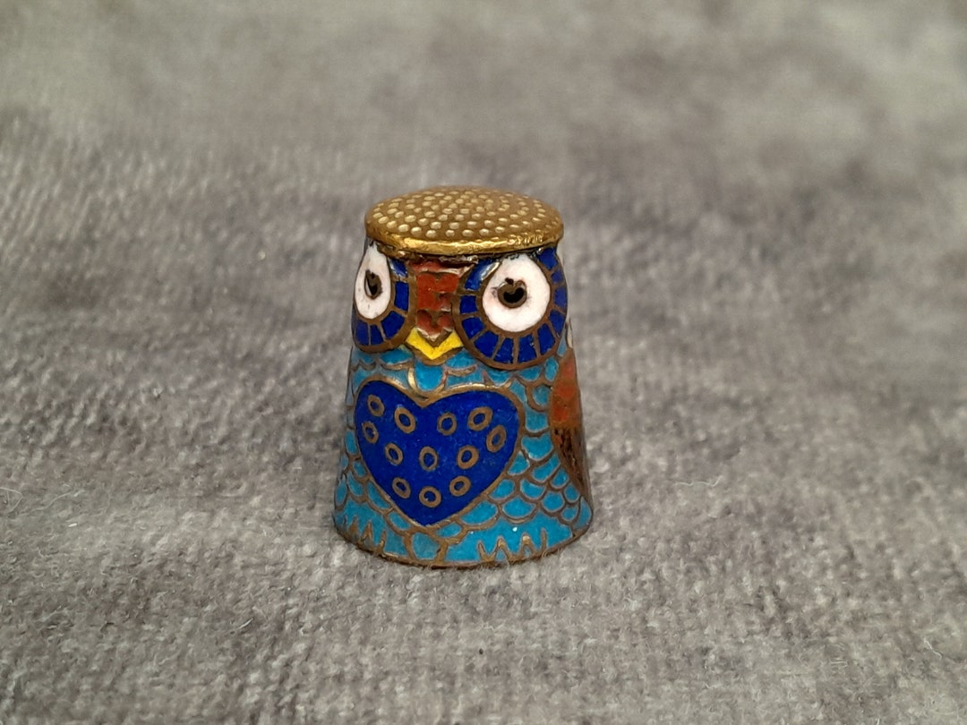 Cloisonné Enamel Thimble, Vintage Thimbles - 2.4cm Owl - Etsy
