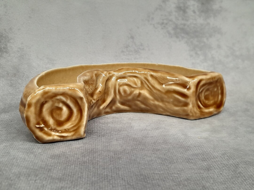 Brown Log Ceramic Dish, Wade Posey Vase England 15cm - Etsy