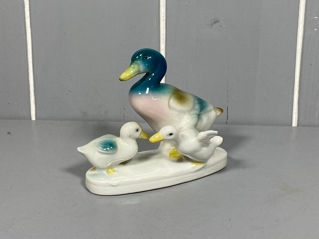 German, Silesian Porcelain Duck Family, Beautifully Painted. - Etsy