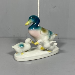 German, Silesian Porcelain Duck Family, Beautifully Painted. - Etsy