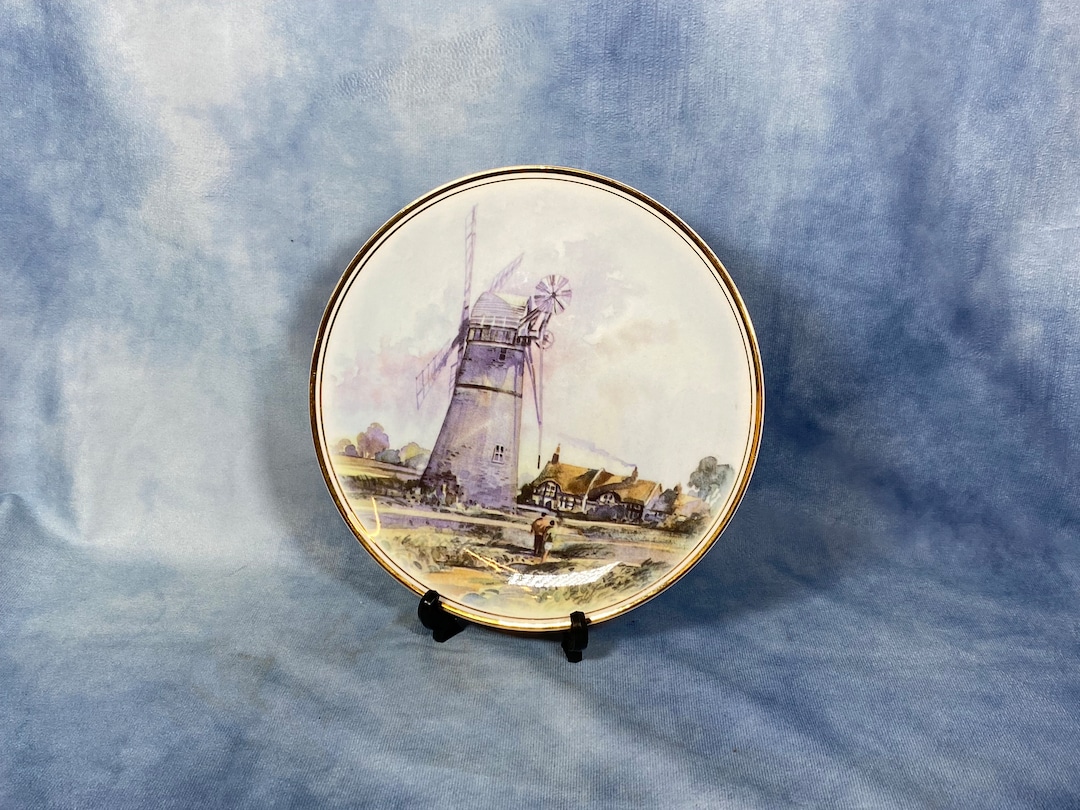 Edwardian Fine Bone China, Decorative Windmill Plate. - Etsy