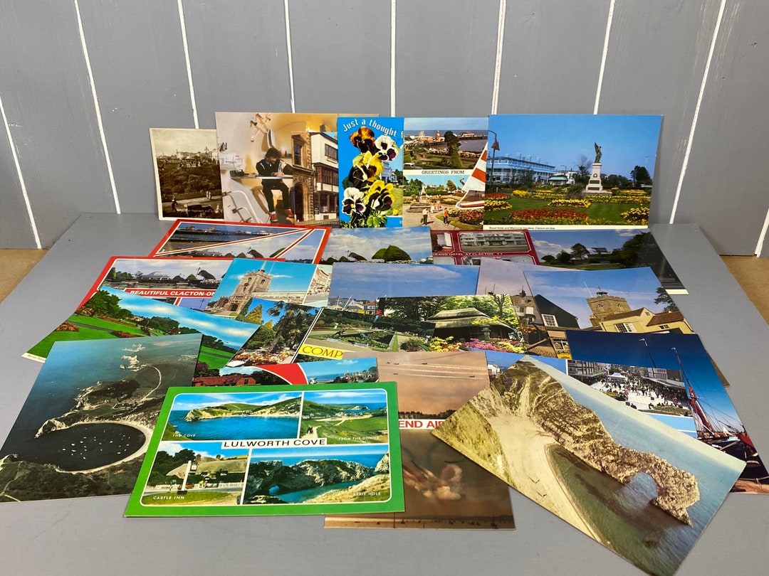 50 Assorted Vintage Postcards, Old Postard Collection, Some Used With ...