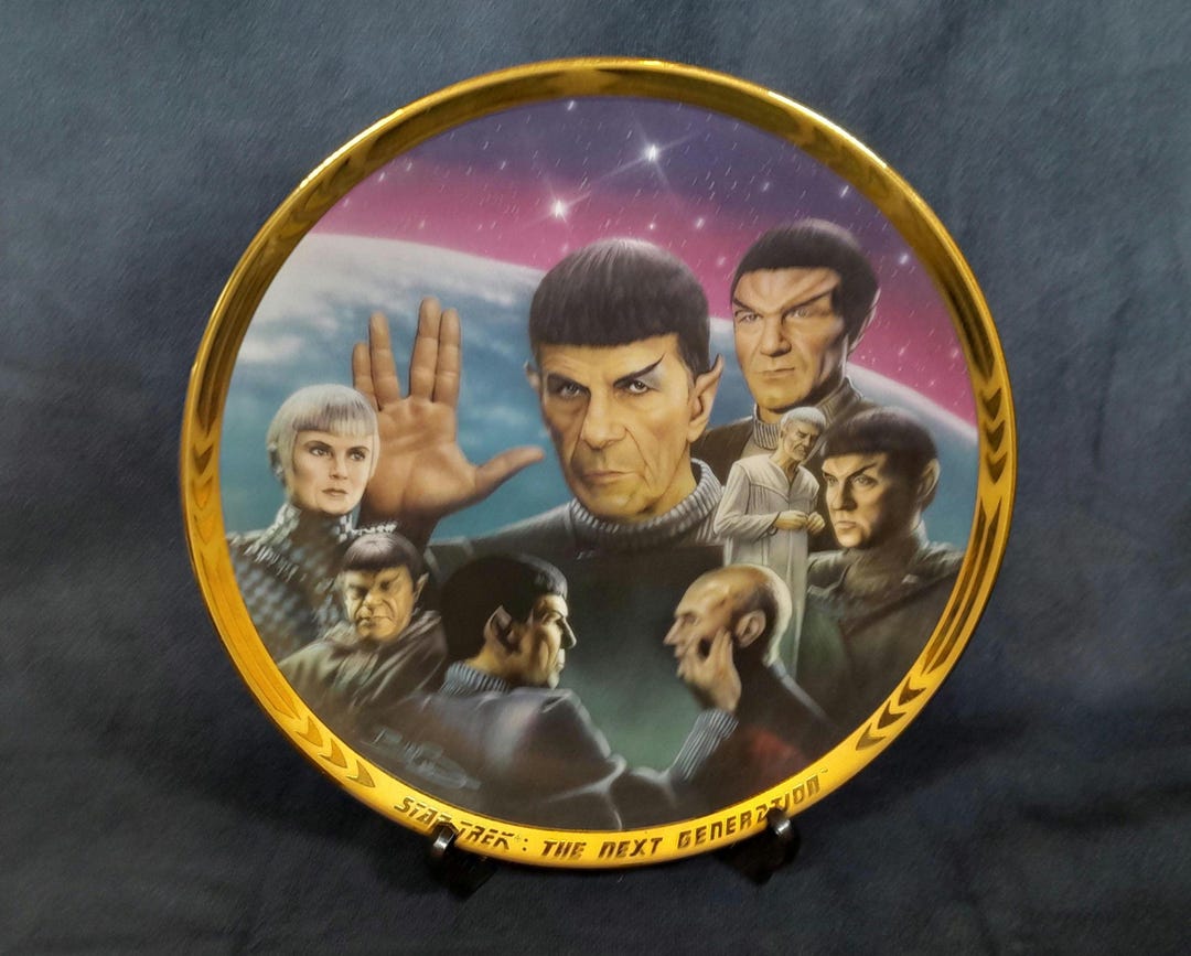 Star Trek the Next Generation, the Episodes Unification Plate, Ceramic ...
