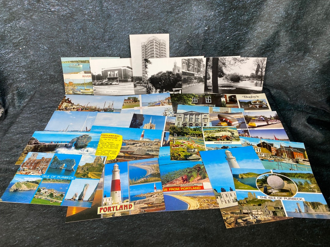 50 Assorted Vintage Postcards, Old Postard Collection, Some With Hand ...