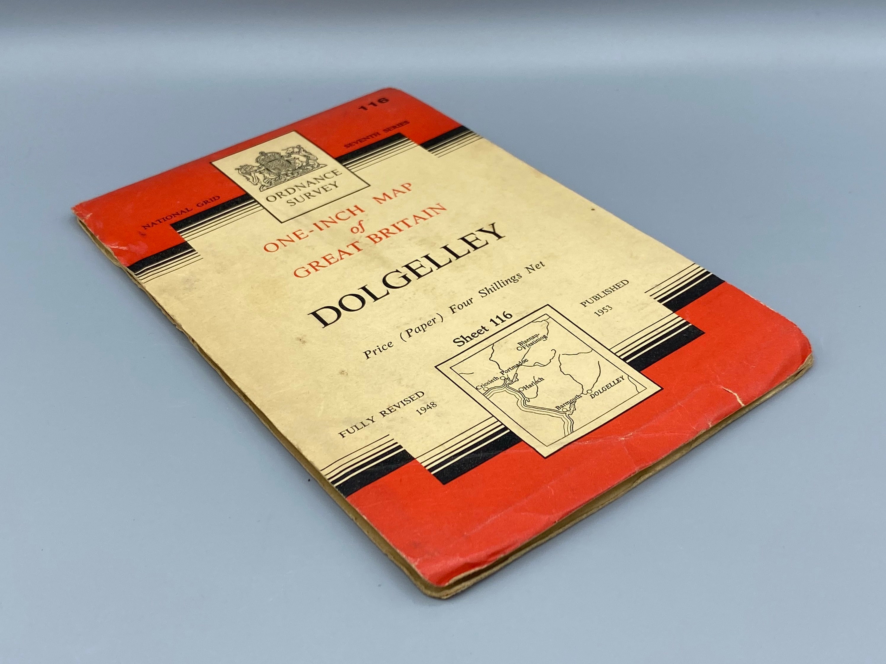 Ordnance Survey, One Inch Map of Great Britain, Dolgelley 1953 - Etsy UK