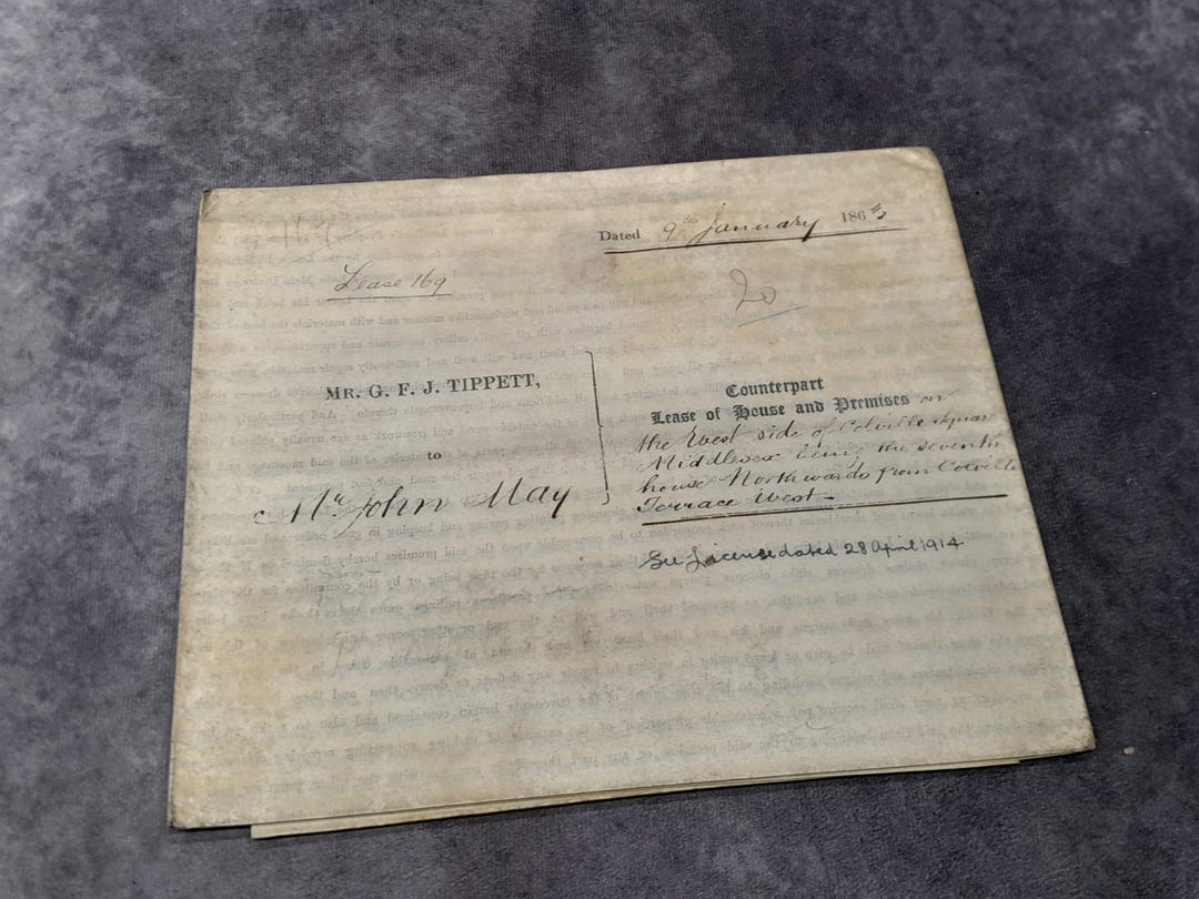 Victorian Indenture, Antique Beautifully Hand Written Contract on ...