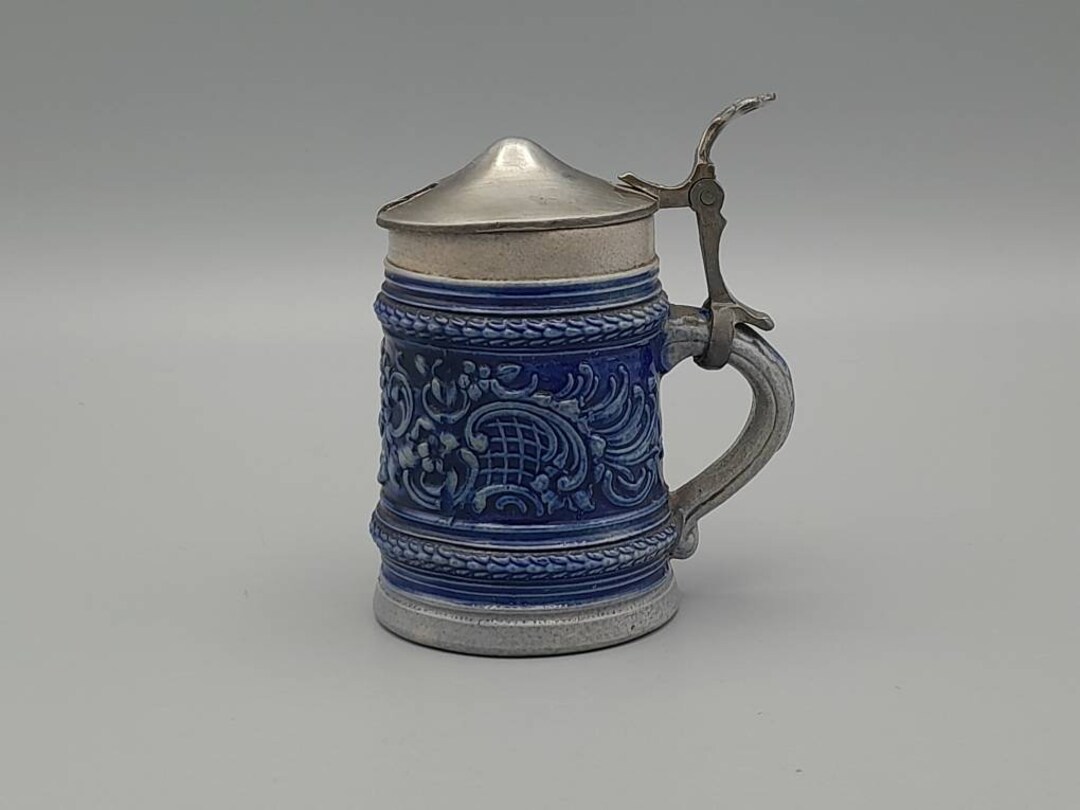 Antique German Stein, Lidded Stein, Miniature German Stein. - Etsy