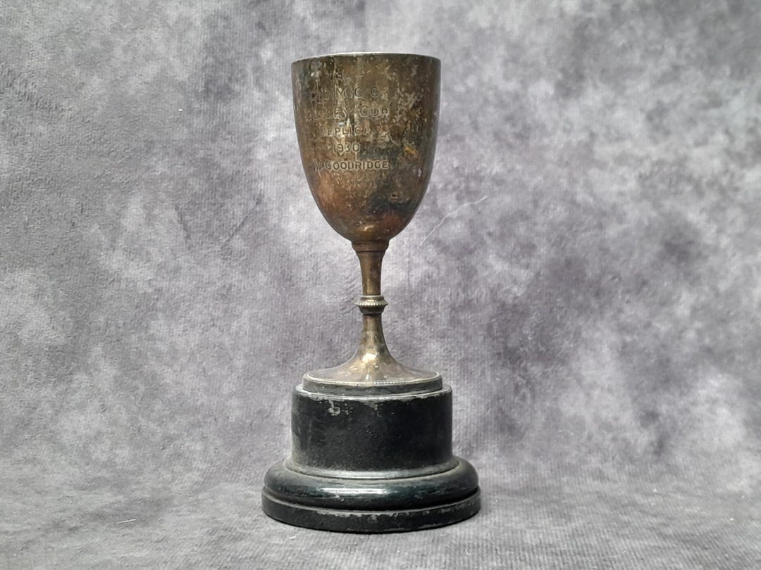 Vintage Metal Trophy Cup With Base, CDMCC Culley Cup Replica 1930 - W ...